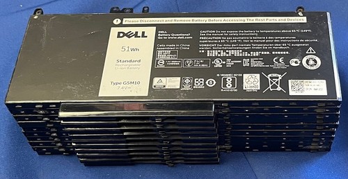 Lot of 10 Used GENUINE Dell 51Wh 7.4V Laptop Battery G5M10 - BIOS "Fair ...