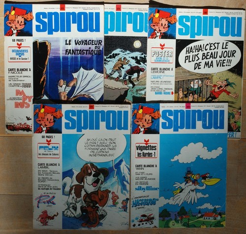 SPIROU 1876 1877 1878 1879 1880 avec tous suppléments - Franquin - TBE | eBay