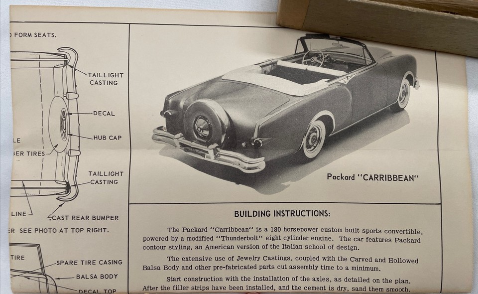 Berkley's Packard "Caribbean" 1/2 Scale Sport Car Assembly Kit Complete ...