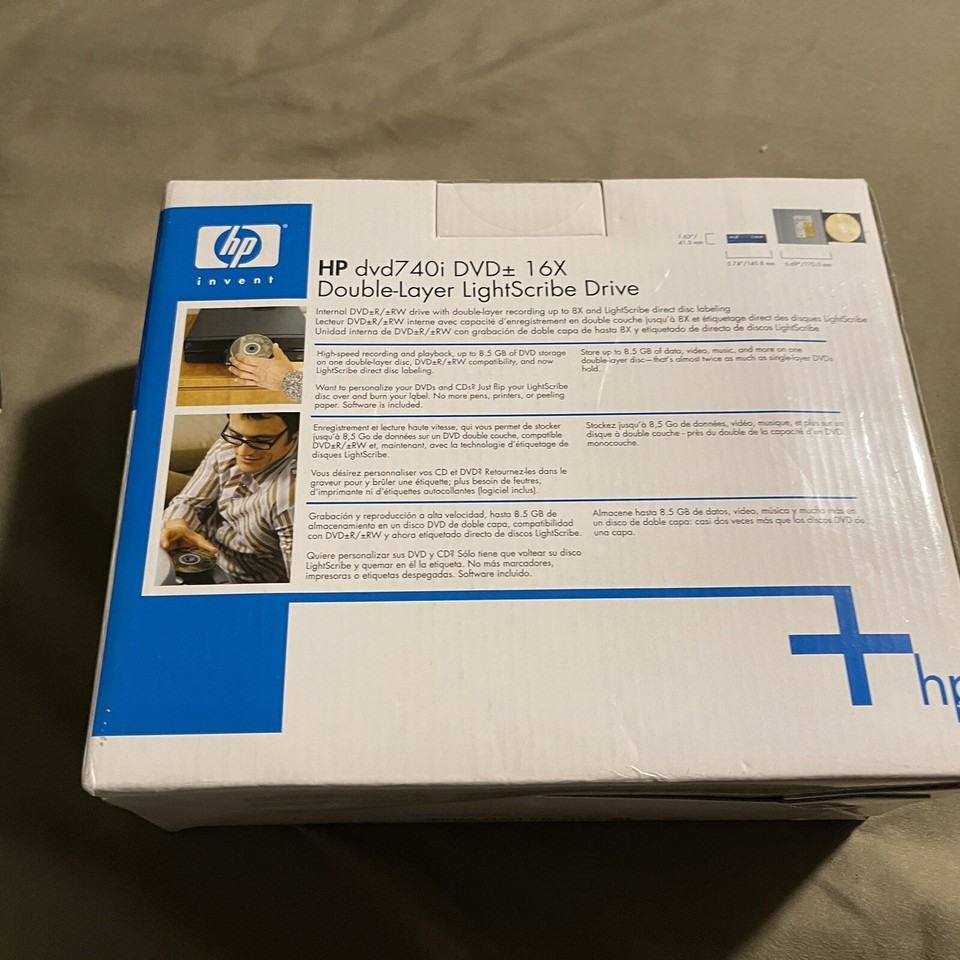 HP DVD740i DVD Writable CD-RW 16X Double Layer Lightscribe Drive New in ...