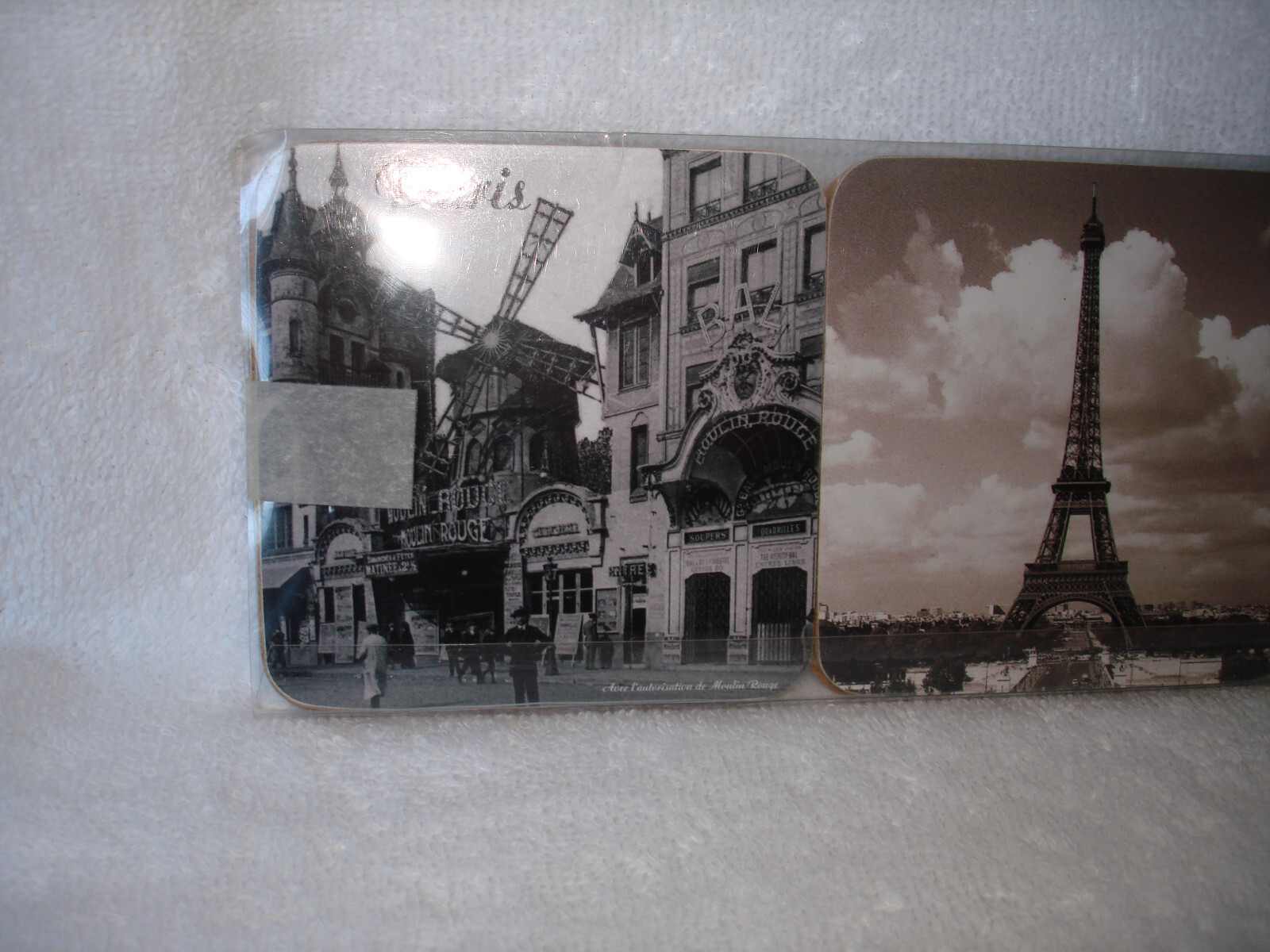 Paris Coasters Set of 6 Dessous De Verre Made in France Wood Cork New ...