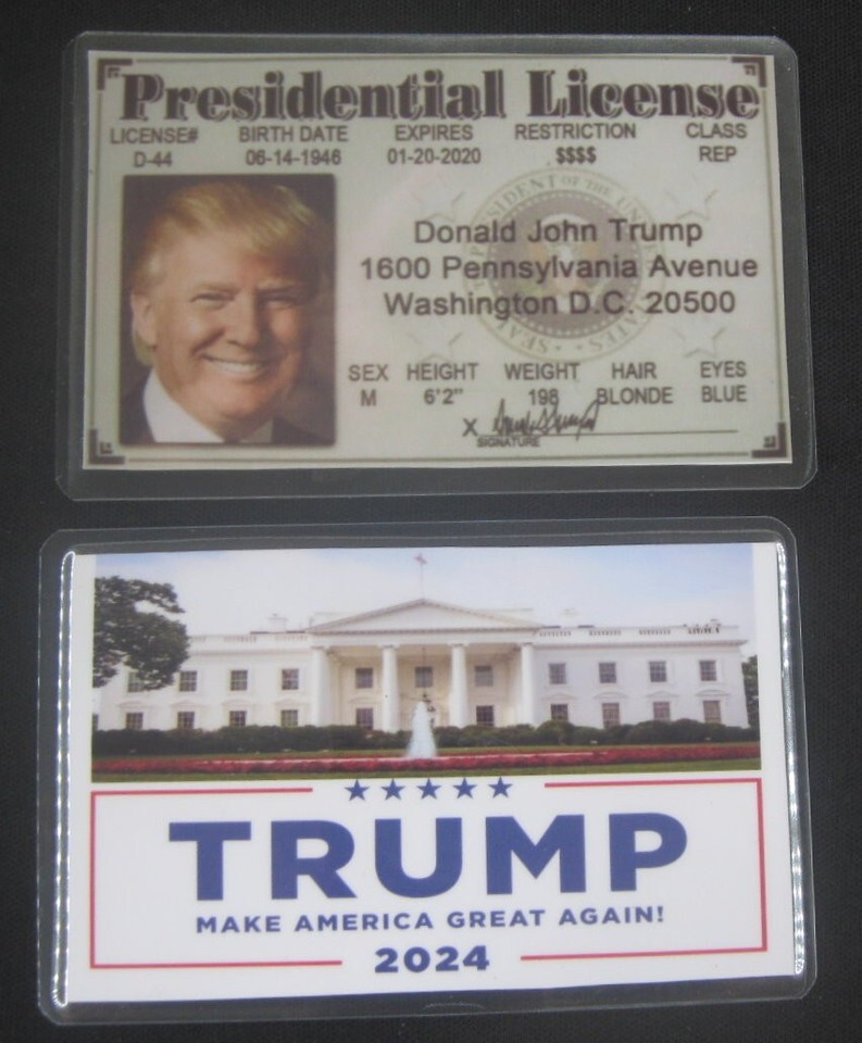 Donald Trump 6' 2" New Back Novelty Drivers License 10 Items Wholesale ...