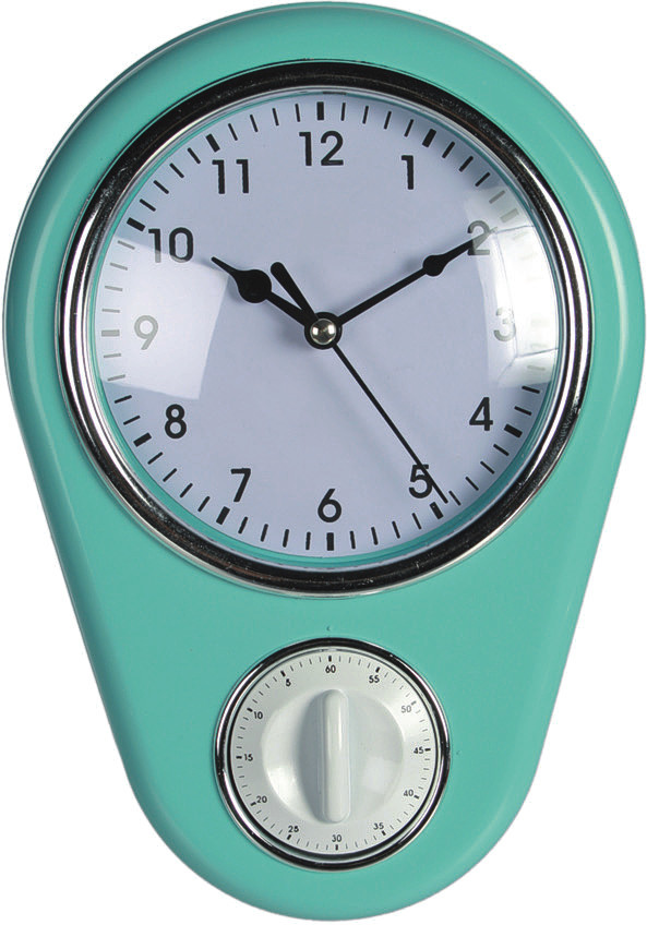 Kitchen Clock Wall Clock »Kitchen« Retro 50s Watch with Short Term ...