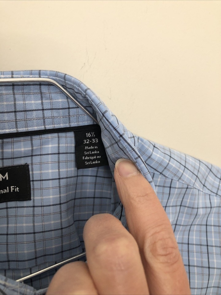 Nordstrom Shirt Men 16-32/33 White Plaid Tech Smart Trim Fit Long Sleeve Lot | eBay