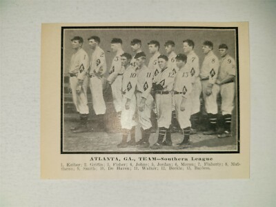 Atlanta Crackers 1910 Team Picture Dick Bayless Patsy Flaherty Roy ...