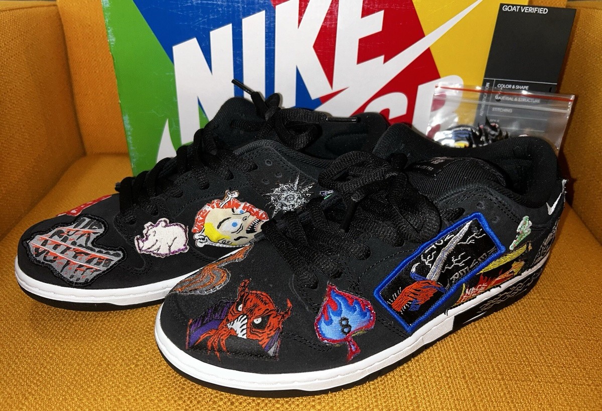 Nike Neckface x SB Dunk Low Pro Collab DQ4488-001 Men's Size Nike Neckface x SB Dunk Low Pro Collab DQ4488-001 Men's Size
