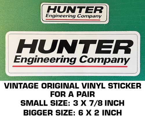 HUNTER ENGINEERING COMPANY - VINTAGE ORIGINAL VINYL DECAL STICKER ...