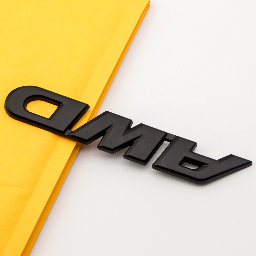 Metal Black Large AWD Logo Letter 4x4 4wd Emblem All Wheel Drive Badge ...