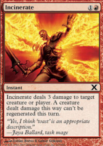 MTG: Incinerate [Moderately Played] 10th Edition Magic the Gathering ...