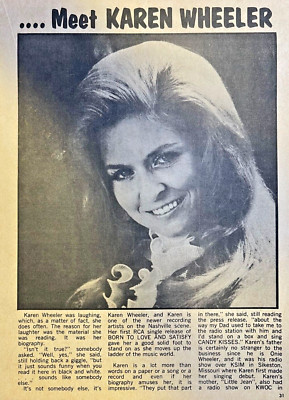 1974 Country Singer Karen Wheeler | eBay