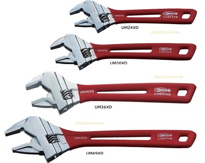 LOBTEX HYBRID ADJUSTABLE WRENCH 4 SIZE SET ( UM24 30 36 49XD ) LOBSTER ...