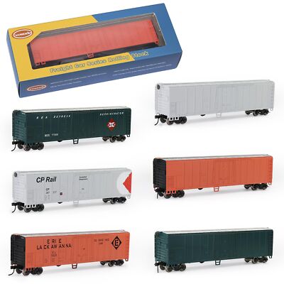 3 Units HO Scale 1:87 50' Steel Reefer 50ft Boxcar Model Railway Wagon ...