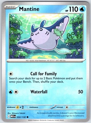 Mantine 032/132 Near Mint ME01: Mega Evolution Pokemon Shipnow | eBay