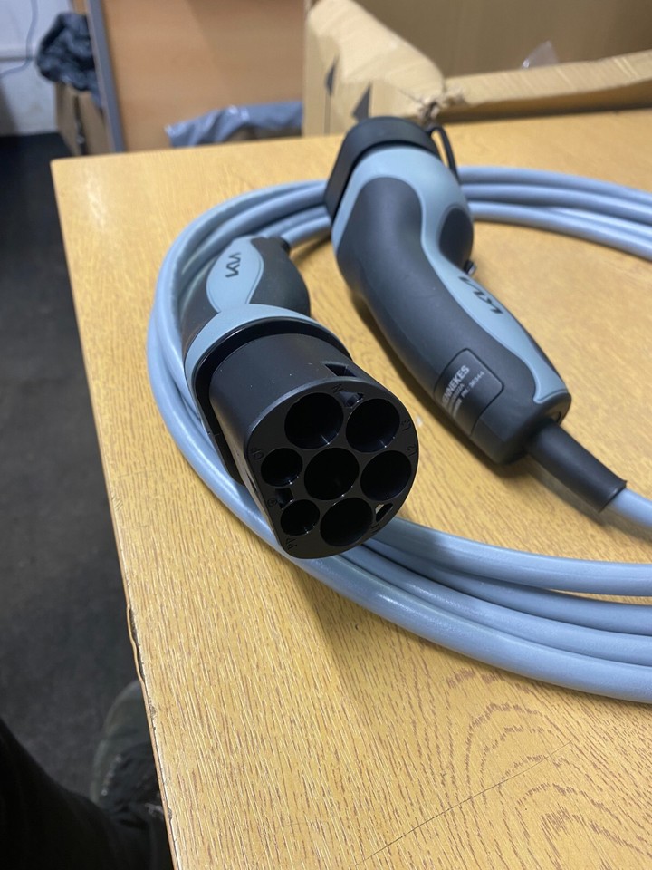 Genuine 5m Type 2 to Type 2 Mode 3 EV Charging Cable 20Amp/250V ...