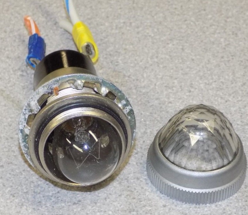 Vintage DIALCO 1" Panel Light Steampunk 75W 125V Screw in Lamp WHITE ...