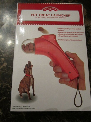 Pet Treat Launcher Dog Cat Food Handheld Thrower Obedience Training Toy ...