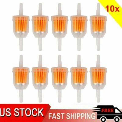 10Pcs set Motor Inline Gas Oil Fuel Filter Small Engine For 1/4'' 5/16 ...