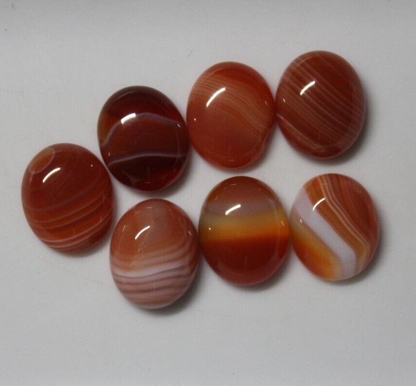 Red Banded Agate 8x6mm, 10x8mm, 12x10mm, 14x10mm, 16x12mm Cabochons ...