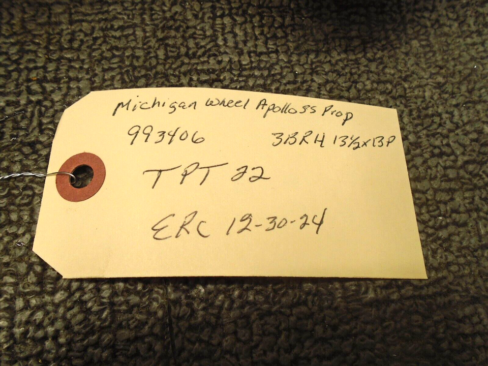 MICHIGAN WHEEL APOLLO XHS STAINLESS PROPELLER STD R/H 10 1/2 DIA 13P ...