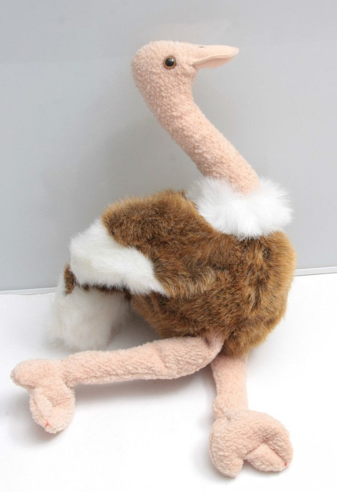 Stretch Beanie Buddy - Ostrich Stuffed Plush Toy 1998 Ty Retired 9303 ...