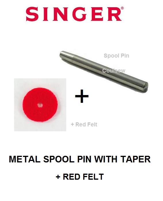 VINTAGE SEWING MACHINE COTTON SPOOL PIN + FELT FITS SINGER 99K 66K 15K ...