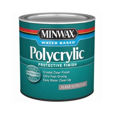 Minwax Polycrylic Protective Wood Finish, Ultra Flat, Clear, 1/2-Pt. | eBay