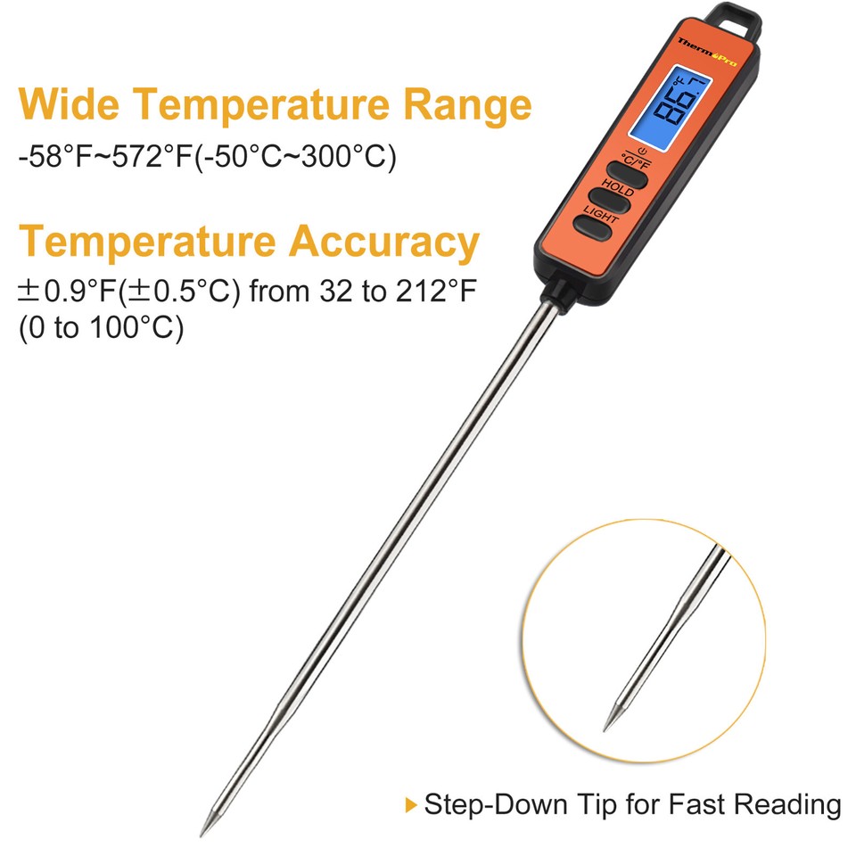 ThermoPro TP-01 Digital Instant Read Meat Thermometer BBQ Grill Kitchen ...