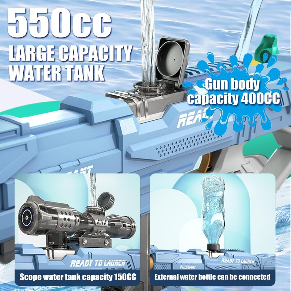 Electric Water Gun, Automatic Water Gun, High Capacity High Pressure ...