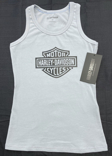 NEW HARLEY DAVIDSON 96201-23VW Women's LARGE Classic B&S Blue Knit Tank ...