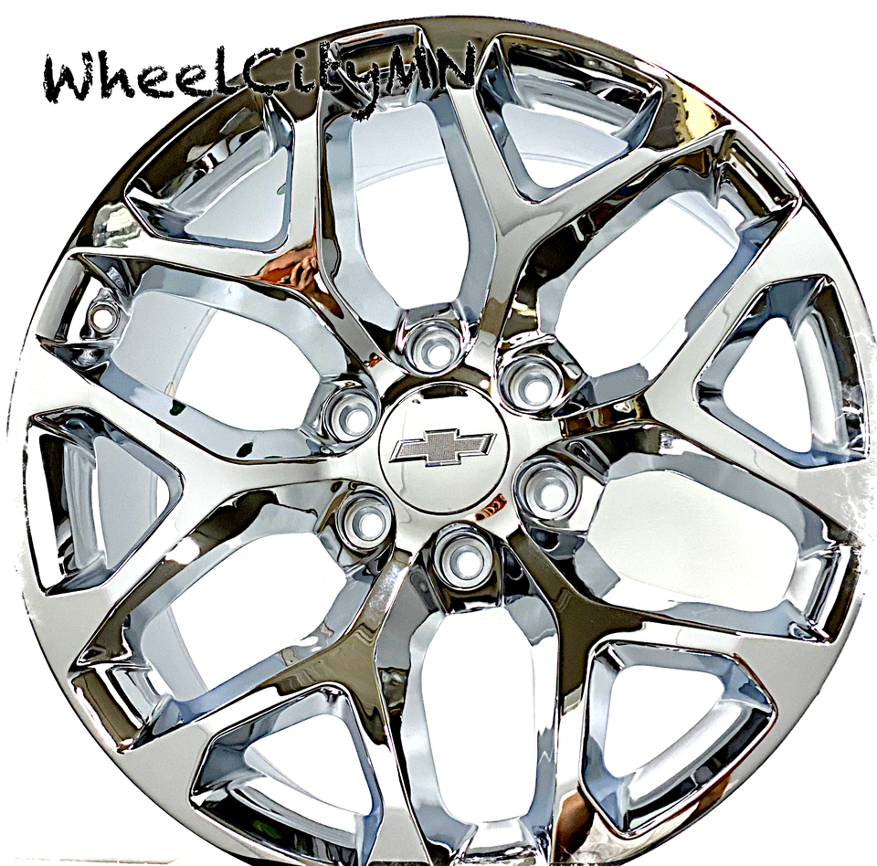 22” Chrome Snowflake 5668 SFO Replica OE Wheels fits Chevy Tahoe ...