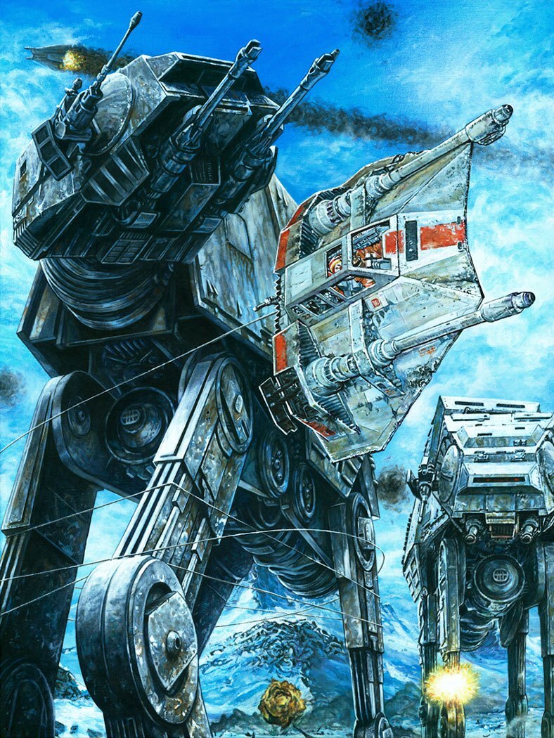 Battle Of Hoth Painting