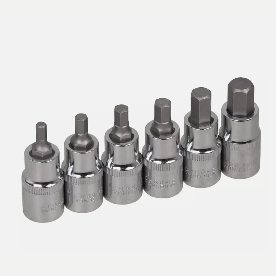 12Pcs 1/2 Inch Drive Impact Hex Bit Socket Set H5-H22 Hexagon Allen Key ...