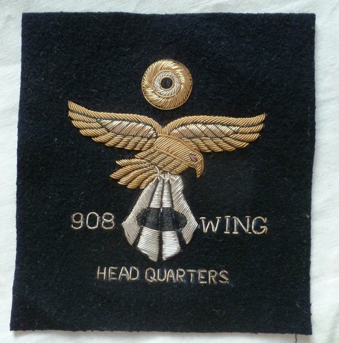 ECUSSON ANCIEN PATCH 908 WING HEAD QUARTERS AVIATION AIR PILOTE ...