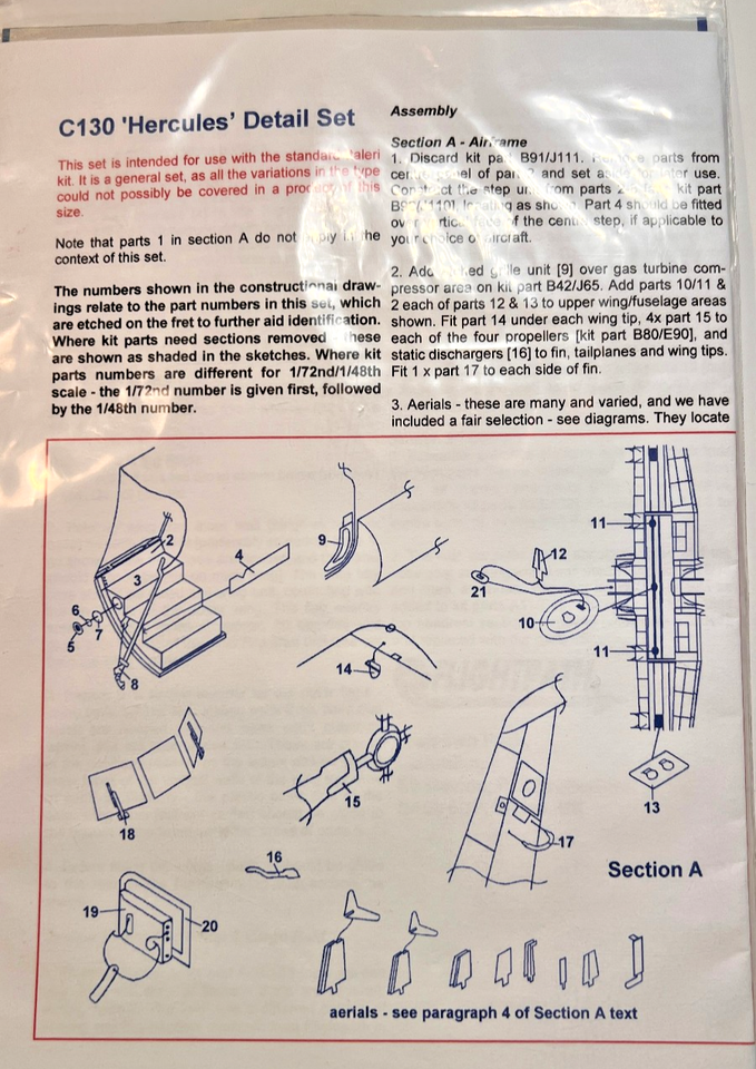 1/72 C-130 HERCULES Photoetch Detail Set. By Flightpath | eBay