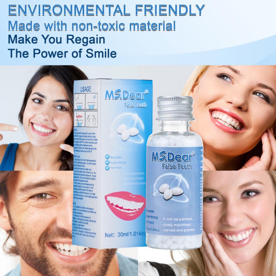Tooth Repair Kit - Temporary Teeth Replacement Kit for Missing & Broken ...