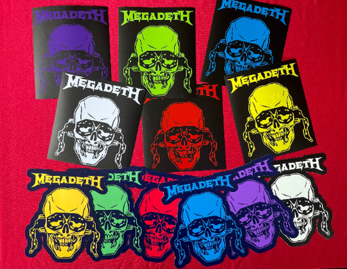 Megadeth Vic Glossy Vinyl Sticker Layered Decal Heavy Metal Band ...