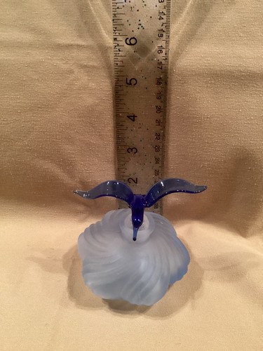 1980s Glass Blue Bird Perfume Bottle With Light Blue Frosted Glass | eBay