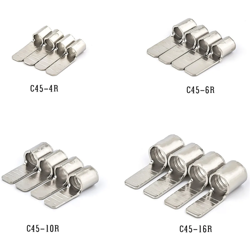 12PCS Gold/Rhodium Plated Copper C45 Press Insert DZ47 Wiring Terminals ...