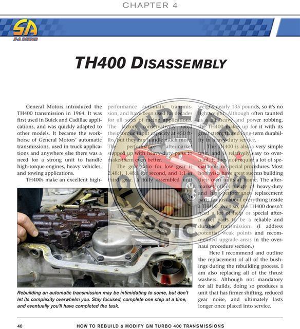 How To Rebuild Or Modify Chevy Turbo 400 Th400 Transmission Manual Book ...