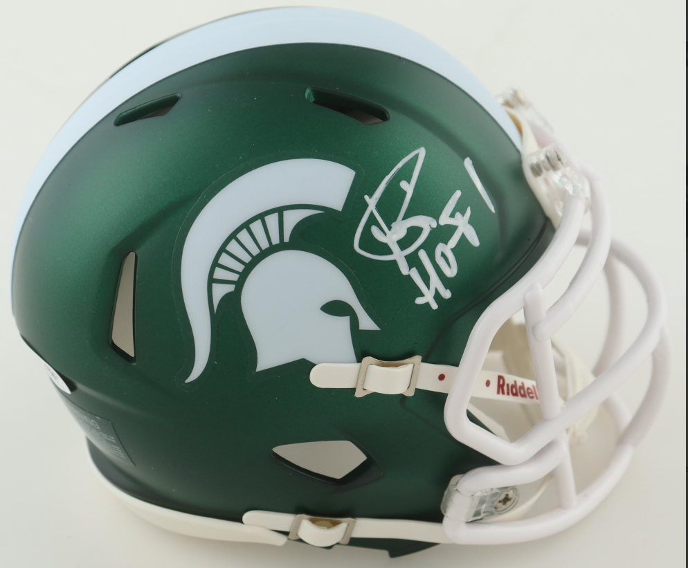 Andre Rison Signed Michigan State Spartans Speed Mini Helmet Inscribed ...