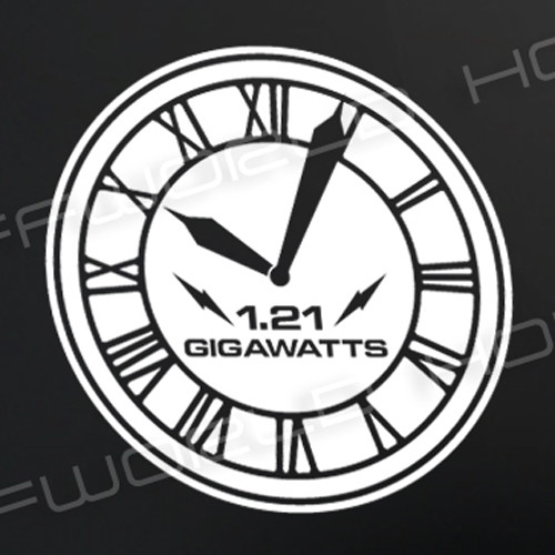 BACK TO THE FUTURE Clock Tower 1.21 GIGAWATTS sticker decal poster ...