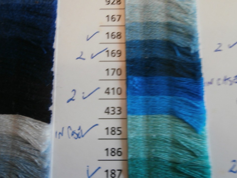 Embroidery cross stitch floss yarn - ANCHOR shade card with thread ...