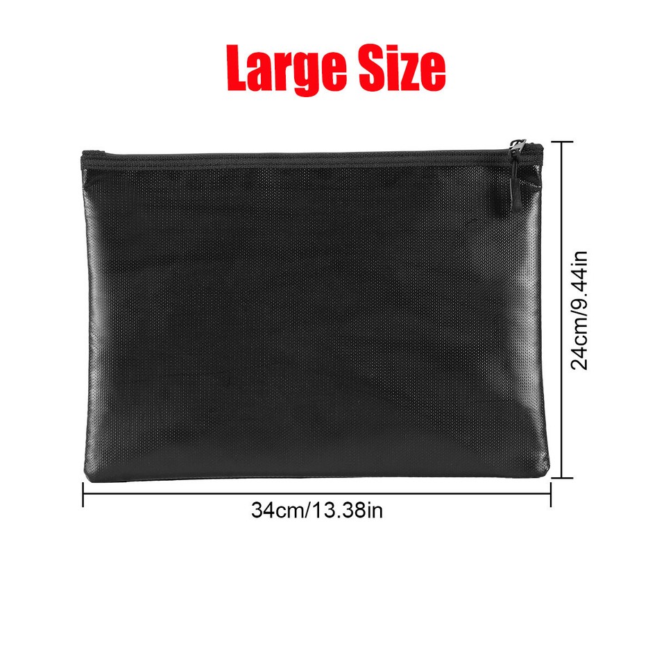 2000℉ Fireproof Money Bag Flame Resistant Document Pouch Waterproof ...