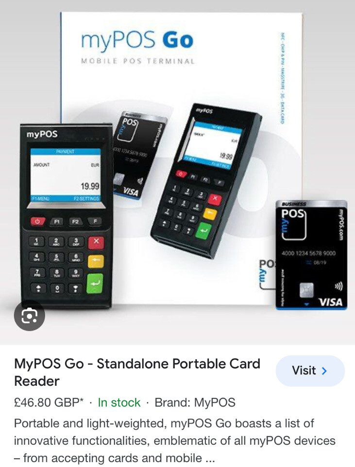 myPOS GO Mobile Credit & Debit Card Machine 1.1% Transaction Built In ...