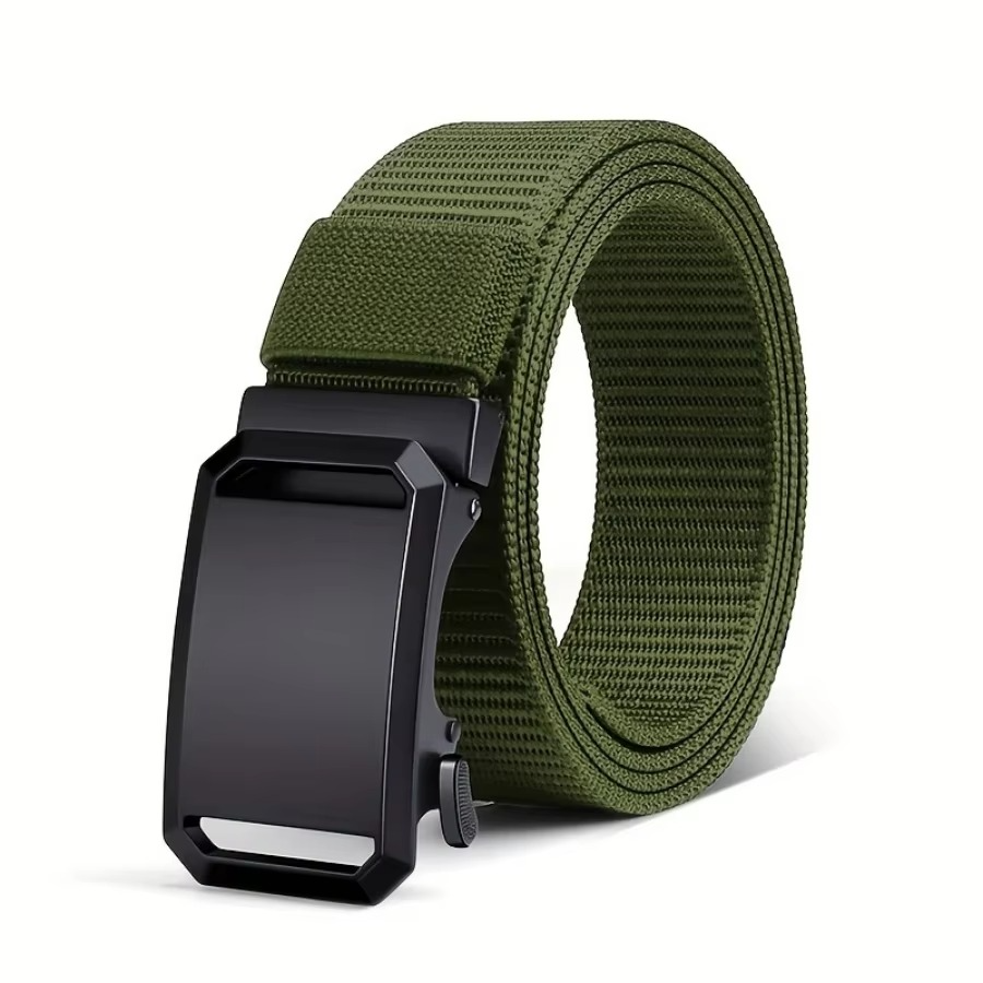 Mens Ratchet Belt Nylon Web Belts for with Automatic Slide Buckle ...