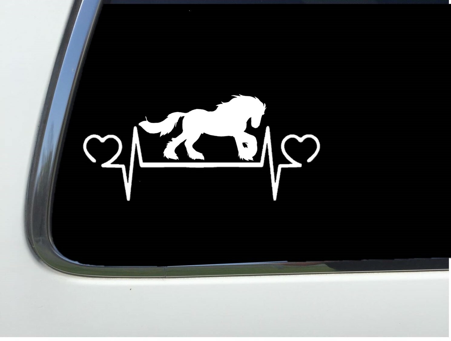 Thatlilcabin - Gypsy Vanner Horse Vinyl 8" Window Car sticker decal ...