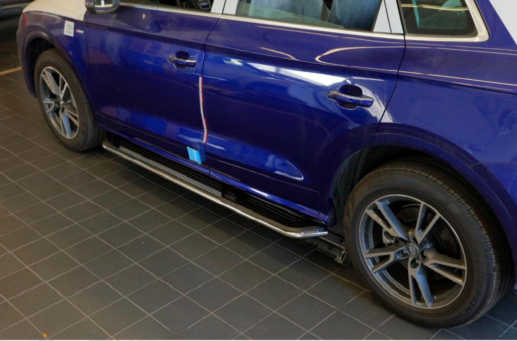 2PCS FITS for AUDI Q8 2019-2024 Running Boards with LED Light Side Step ...