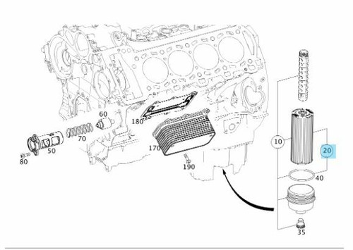 OEM GENUINE MERCEDES BENZ C63 AMG OIL FILTER KIT W/ 177 ENGINE | eBay