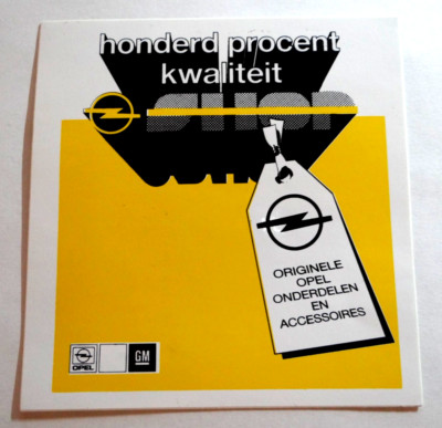Promotional Stickers Opel Nederland Netherlands GM 80er Years Dutch ...