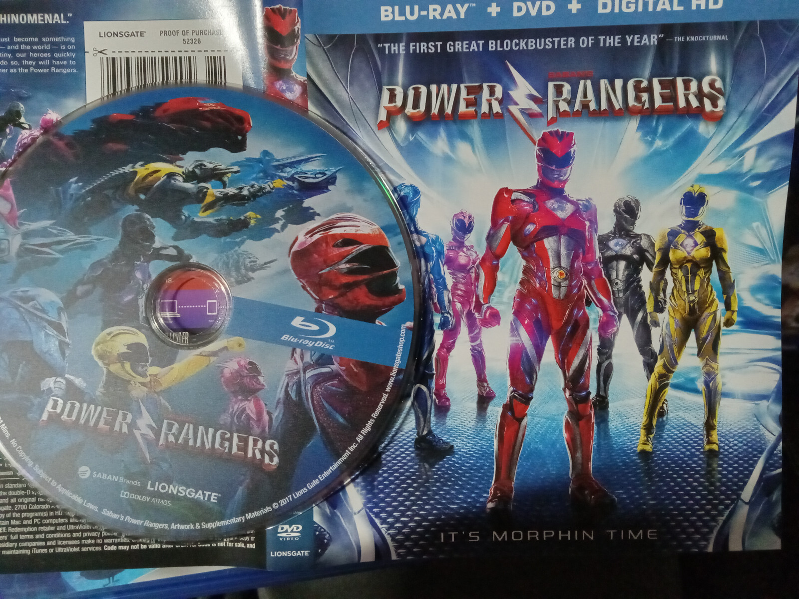 Power Rangers Blu Ray (DISC ONLY) + Artwork | eBay